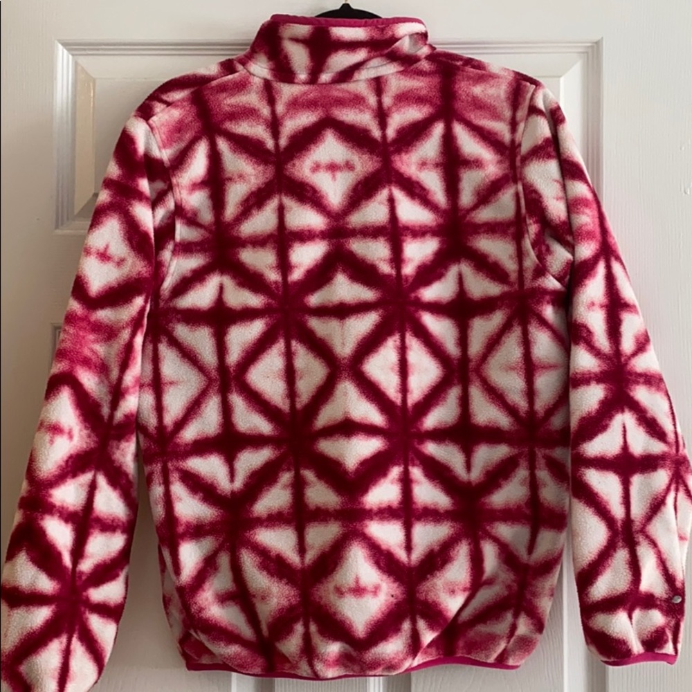 Patagonia Synchilla White & Pink Pattern Pullover - Gem